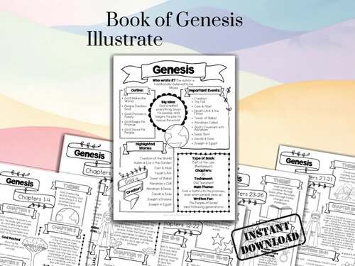 Book of Genesis Illustrated Bible Study Guide for Kids | Chapter ...