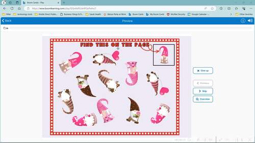 Seek and Find I Spy Valentine's Day Progressive Difficulty BOOM Cards