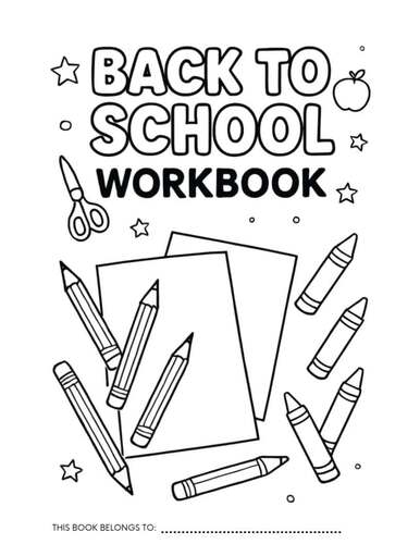 Back to School Workbook | Letters, Numbers & Shapes Activities | Printable