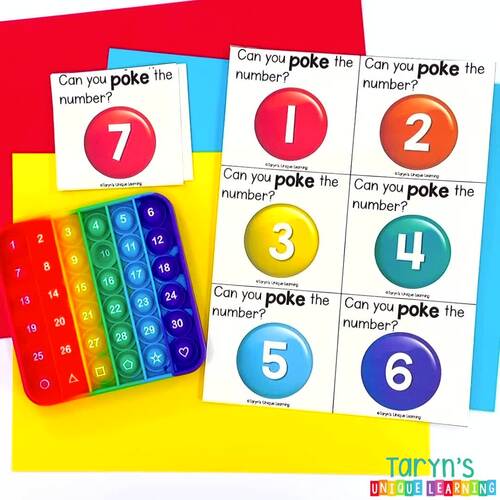 Pop It Activities | Kindergarten | First Grade Math Centers and Math Games