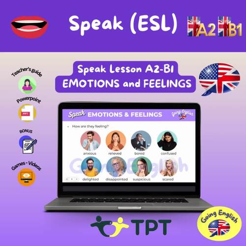 Speak - Emotions and Feelings A2-B2 [Online Lesson] for ESL/EFL Students