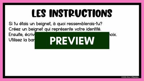 French Identity Portrait | Ma délicieuse identité | La rentrée | TPT