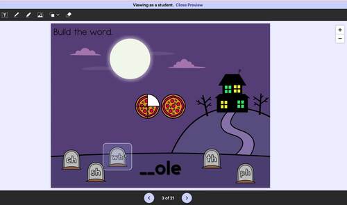 Halloween Phonics Beginning Digraphs Word Building Google Slides