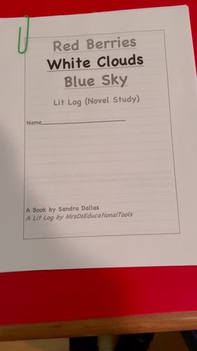 Red Berries White Clouds Blue Sky Lit Log (Novel Study) | TPT