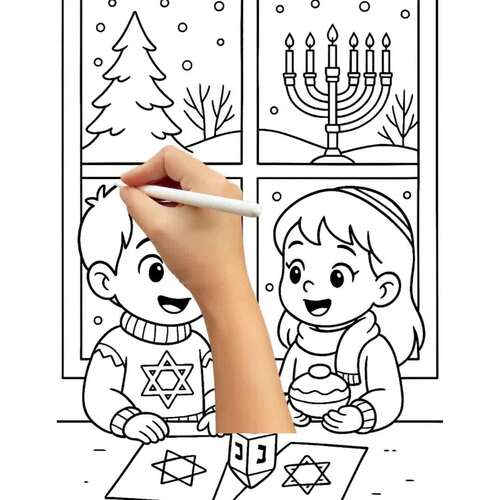 Hanukkah Coloring Pages for Kids | Fun Holiday Art Activities | Winter Joy!
