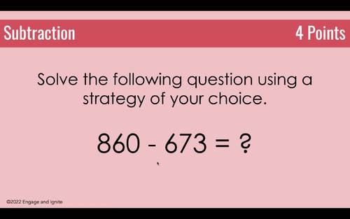 DIGITAL Ontario Addition & Subtraction Review Game by Engage and Ignite
