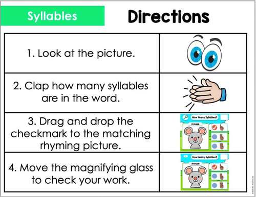 Syllables Digital Phonics Google and Seesaw by A Kinderteacher Life