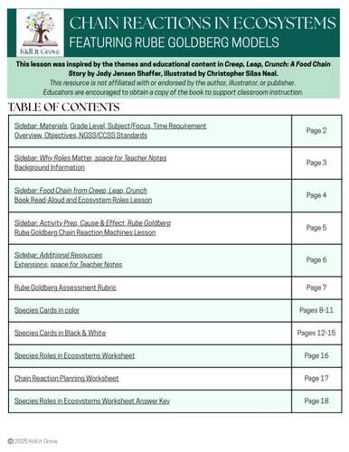 Ecosystems | Cause & Effect STEAM with Rube Goldberg Machines | Grades 3-5