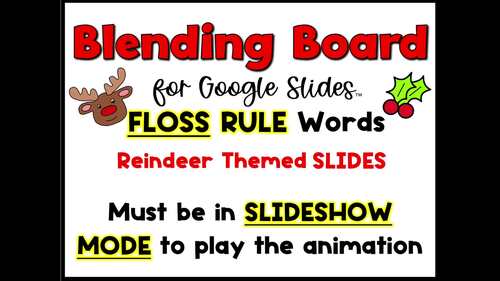Digital Christmas Resource Blending Board for Floss Rule for Google Slides