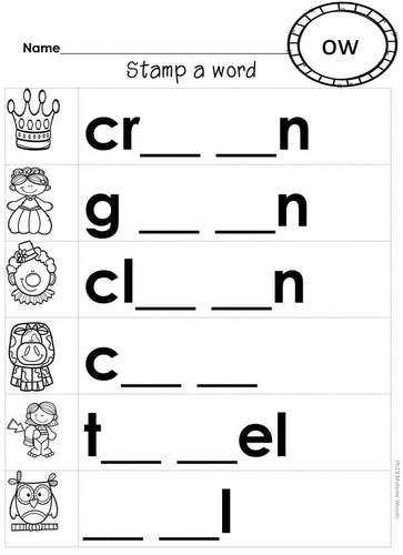 Ph19: Ow Phonogram by Created by Melanie Woods | TPT