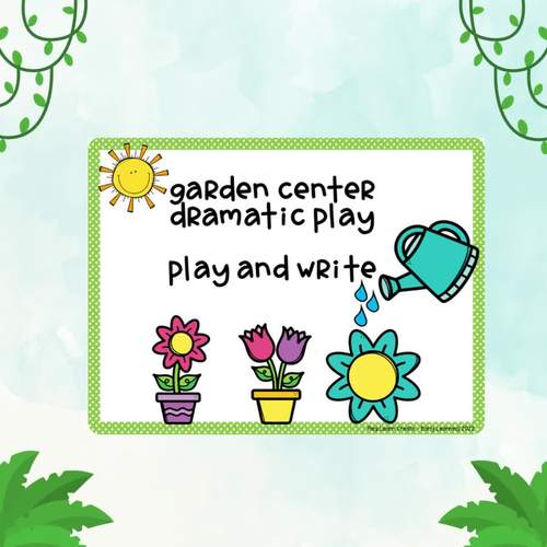 Garden Center Dramatic Play Set for Pretend Play and Writing for ...