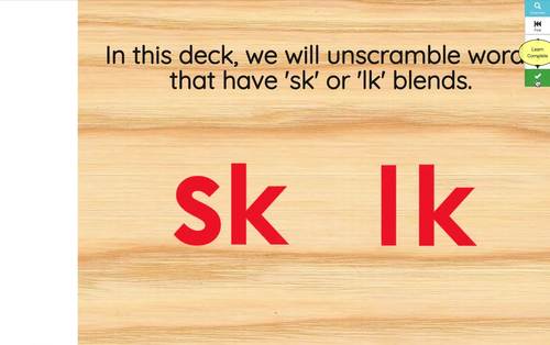 lk sk Blends Unscramble Montessori Blue Language Boom Cards DL | TPT
