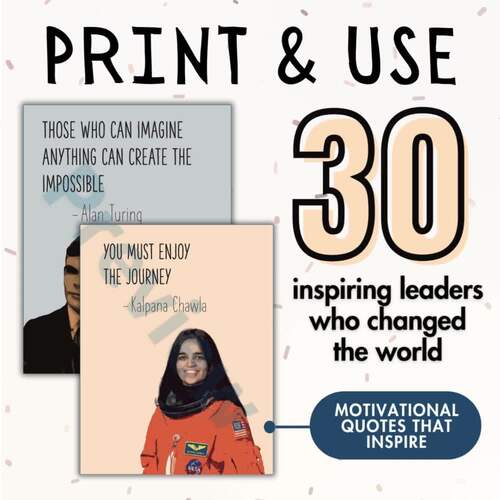 Notable Leaders Influential People Posters BTS Bulletin Board Classroom ...