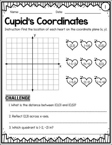 Valentine's Day Math Activity Pack for 6th Grade - Ratios, Equations ...