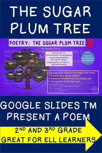 POETRY BUNDLE THE SUGAR PLUM TREE PRESENTATION AND LAPBOOK PROJECT