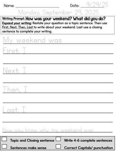 October Writing Journal || Editable by Kayla Leonard | TPT