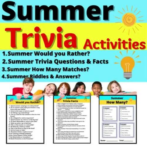 Summer Trivia Would you Rather Class Activities Resources End of School ...