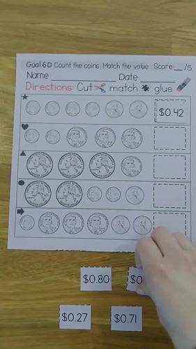 Math Money Skills Counting Coins within One Dollar Grade 2 PDF Worksheets