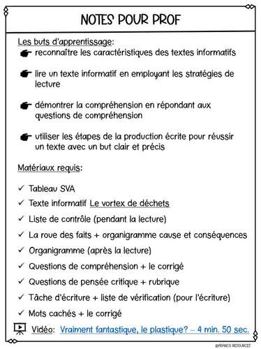 French reading comprehension activities and assessments L'océan et les ...