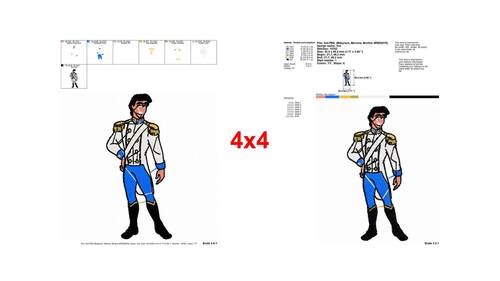 Charming Prince Eric Royal Uniform Disney Embroidery Designs - Instant ...