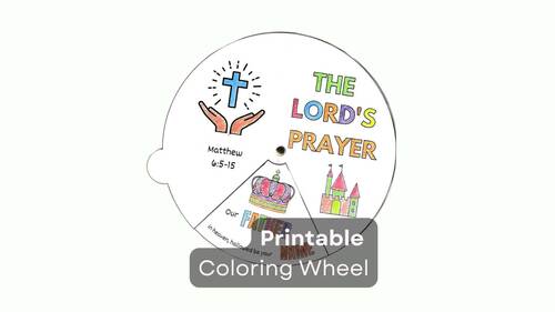 The Lord’s Prayer Coloring Wheel, Printable Scripture Activity For ...