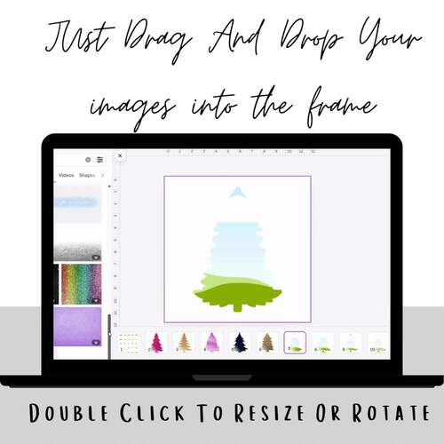 Editable Fill Your Own Christmas Tree Canva Frame, Make Your Own Canva ...
