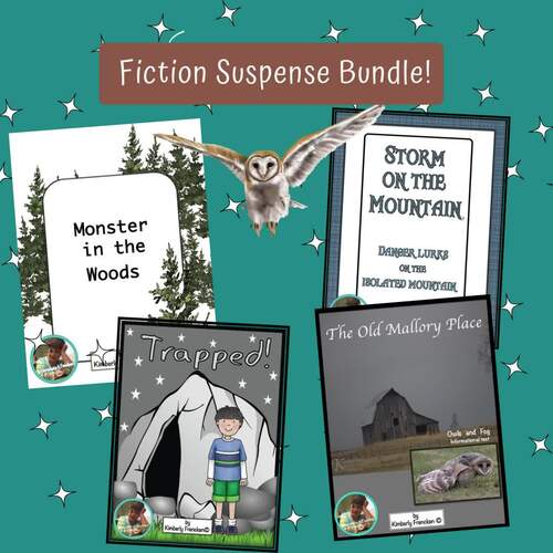 Four Suspenseful Tales of Fiction Reading Comprehension Bundle | TPT