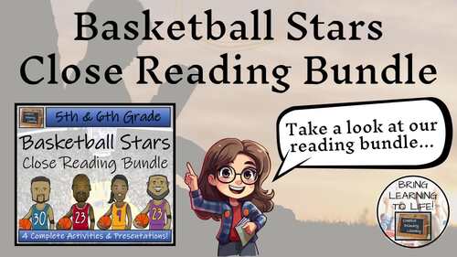 Greatest Basketball Players Close Reading & Presentation Bundle | 5th ...