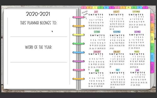 Mindful Teacher/Life Digital Planner - Rainbow Theme - Goodnotes or any ...