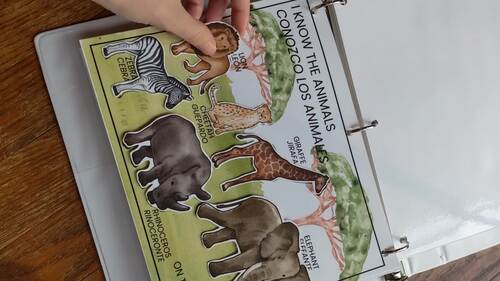 Bilingual Busy Book | English–Spanish Printable Toddler Binder by Nora ...