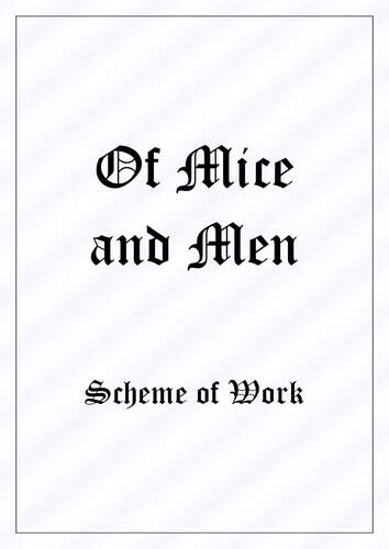 Of Mice And Men English Literature Worksheets by Worksheet Whisperer