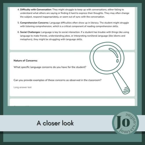 Back to School! The SLP Referral Form to streamline teacher communication