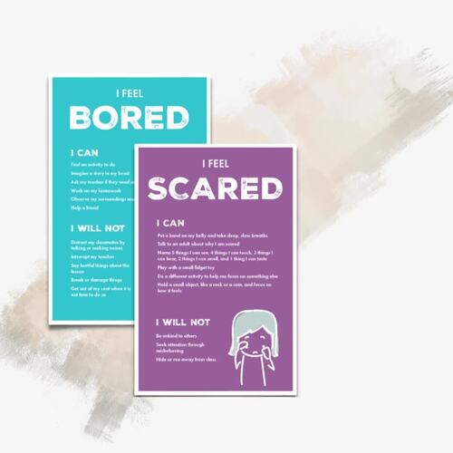 I Feel... Poster Set | Emotional Regulation Skills for Kids by Ellia Chan