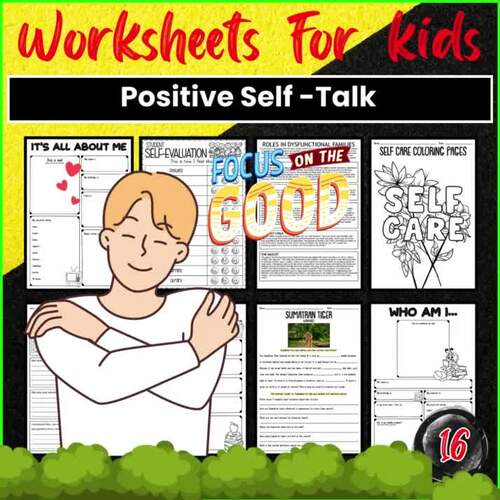 Positive Self -Talk Worksheets by Lib Anatomy school | TPT