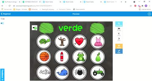 BOOM CARDS: LOS COLORES Español | Spanish colors | Digital by Ms Herraiz