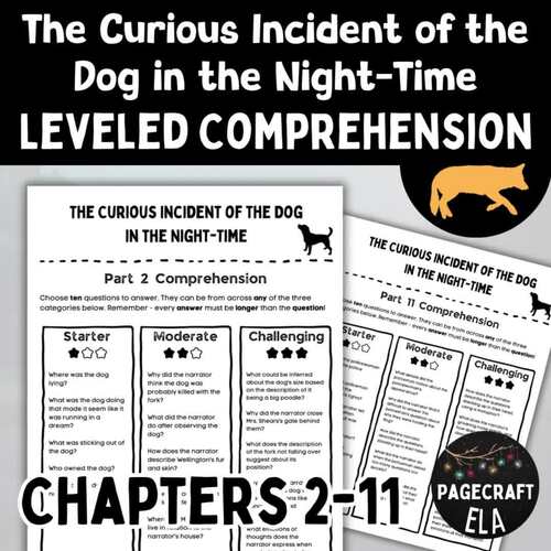 Differentiated Comprehension Pack for Chapters 2-11 of The Curious Incident