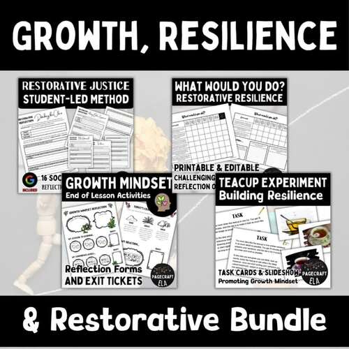 MINI BUNDLE of Resources for Restorative Reflection, Resilience and Growth