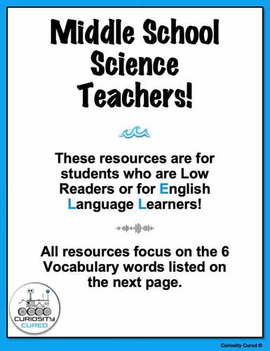 Waves Physical Science Terms2 ELL/ELS Modified Vocabulary,Activities ...