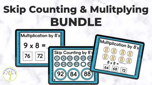 Math Skip Counting and Multiplication by 8's Bundle by The Teacher ...