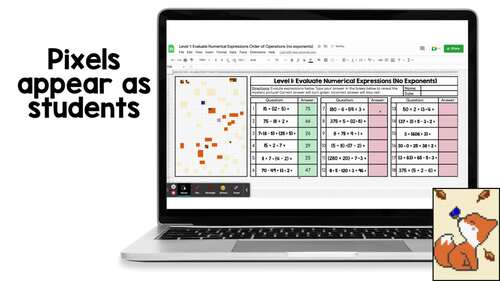 6th Grade Math Full Year Digital Pixel Art BUNDLE | Google Sheets | Sub ...