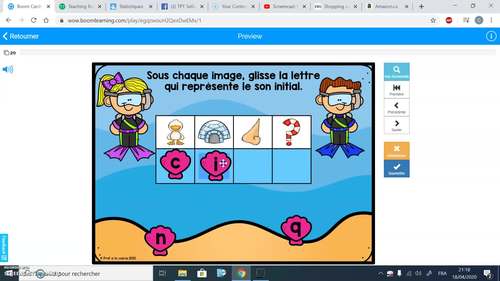 French Son initial - couleurs et nombres BOOM CARDS Distance Learning