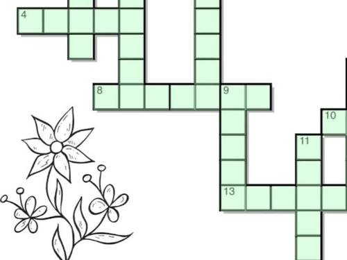 Anatomy of Flowering Plants Crossword Puzzle with Google Slide Version