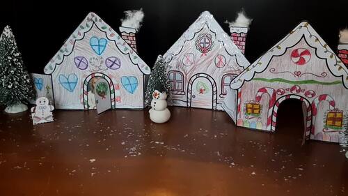 Blank 3D Gingerbread House Activity: Design, Draw & Decorate ...