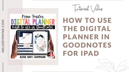 Piano Teacher Digital Planner for GoodNotes on iPad | TPT