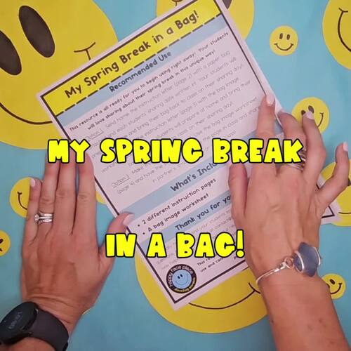 Oral Presentation Activity - My Spring Break In A Bag - Speaking ...