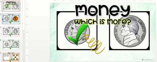 Money "Which is More?" Smart Board Lesson | Interactive Coin Comparison