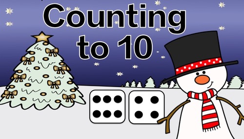 Christmas: Dice to 10 Subitizing: Math Brain Break by Move and Groove Math