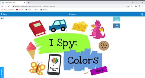 I Spy Colors + Counting up to 10 Objects (BOOM Cards™ for Distance ...