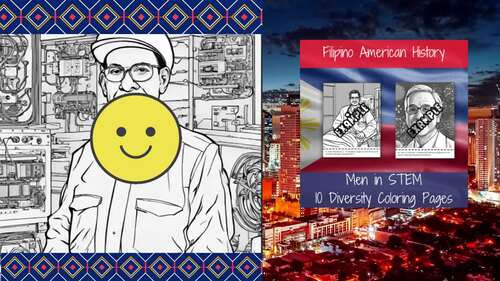 Filipino American History Month Men Diversity in STEM: Coloring Pages ...