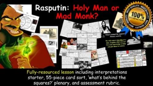 Rasputin: Holy Man or Mad Monk? Fully-resourced lesson by Innov8tive ...